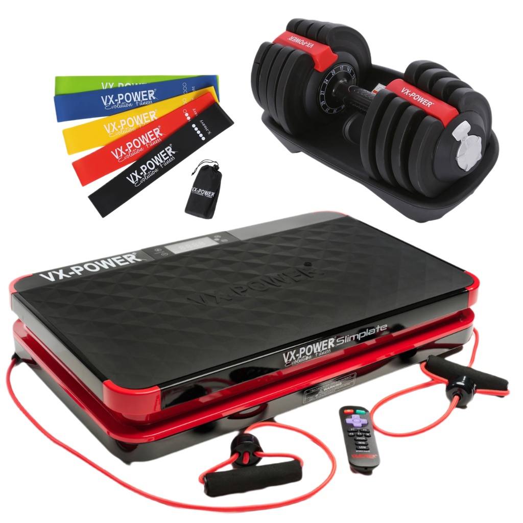 Simplate Digital + Pesas Todo en Uno + Bandas de Resistencia | VX-Power